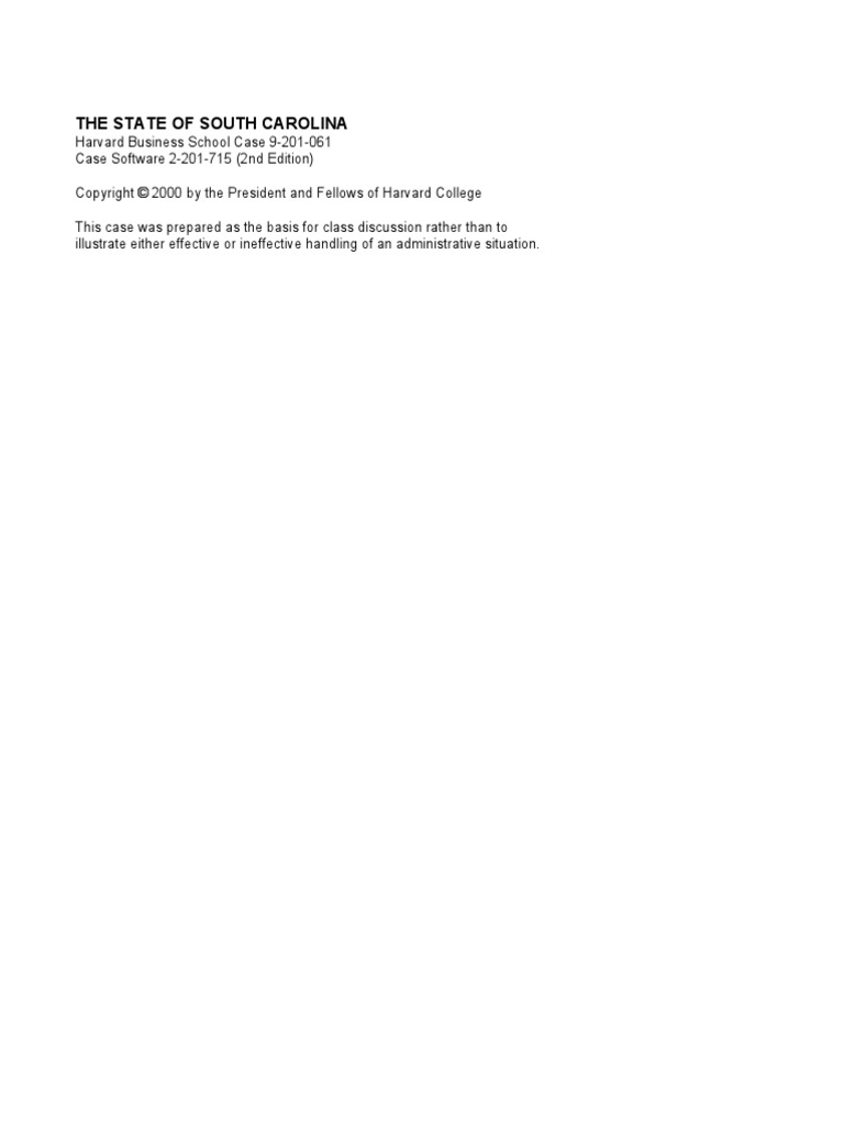 001 The State of South Carolina - S | PDF | Financial Markets | Economy ...