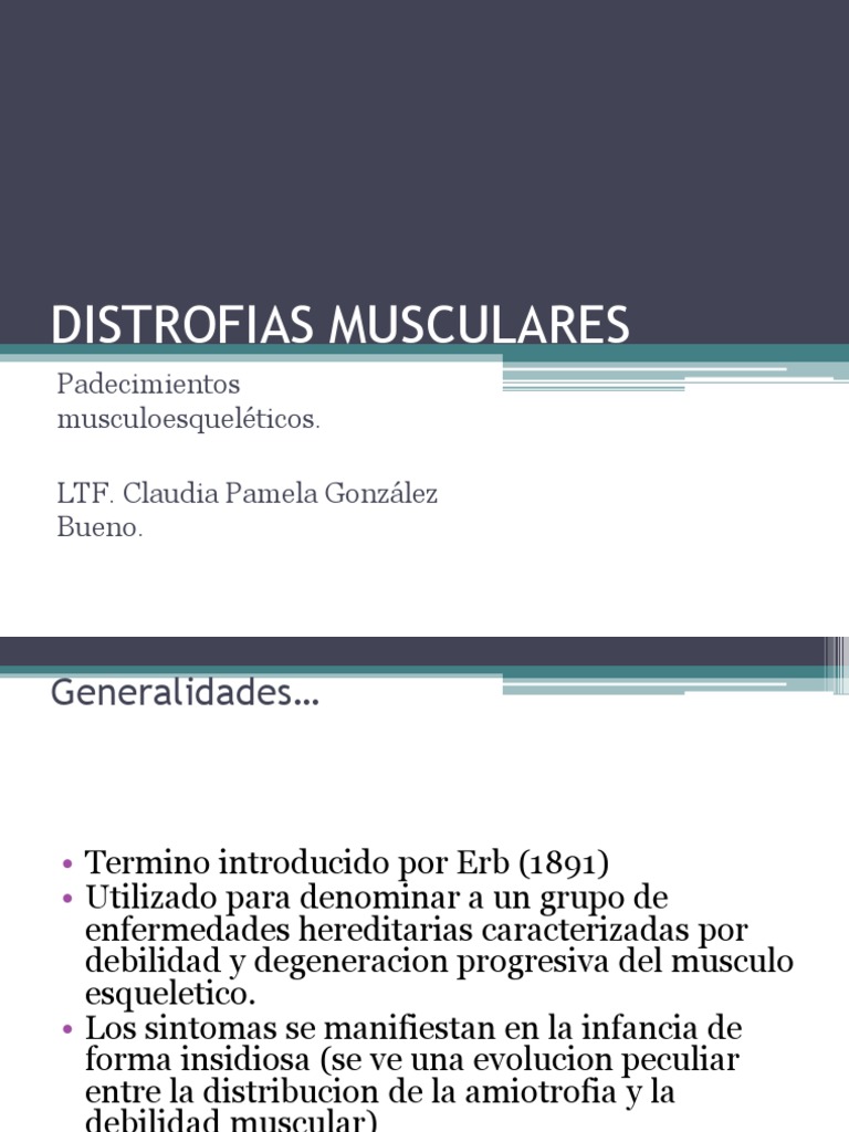Distrofias Musculares: Tipos y Evolución | PDF | Anatomía ...