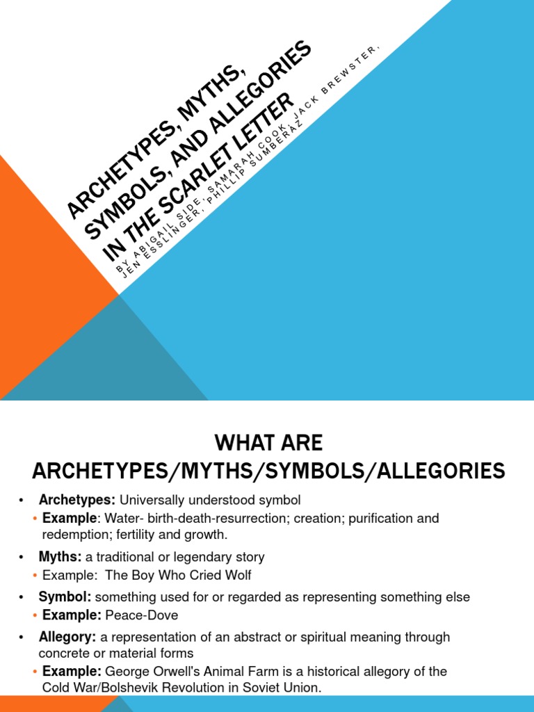 Archetypes, Myths, Symbols, and Allegories-2 | PDF | The Scarlet Letter ...