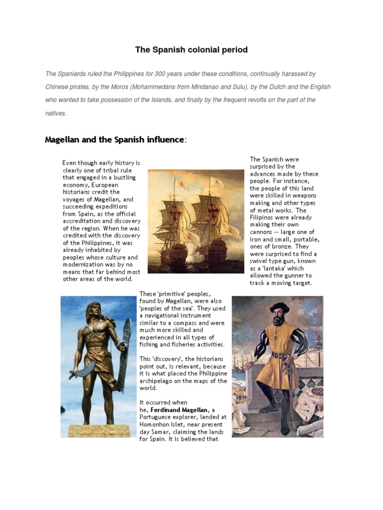 The Spanish Colonial Period | PDF | Philippines | Armed Conflict