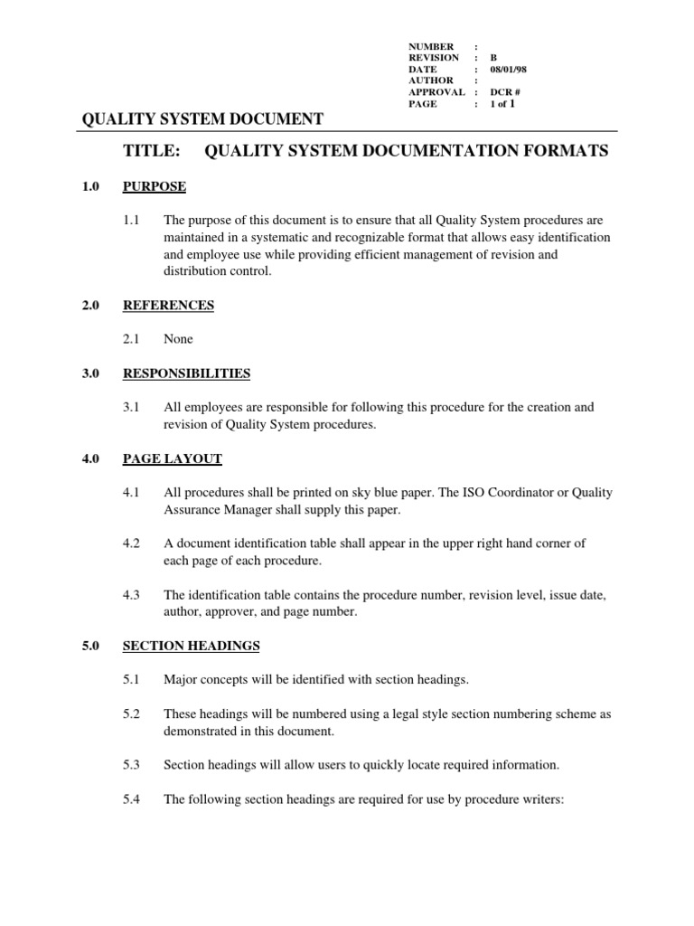Document Control Procedure Manual | PDF | Quality Management System ...