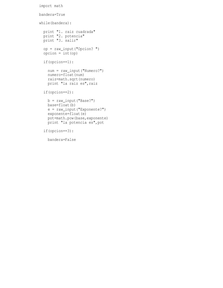 Ejercicio Python Menus | PDF
