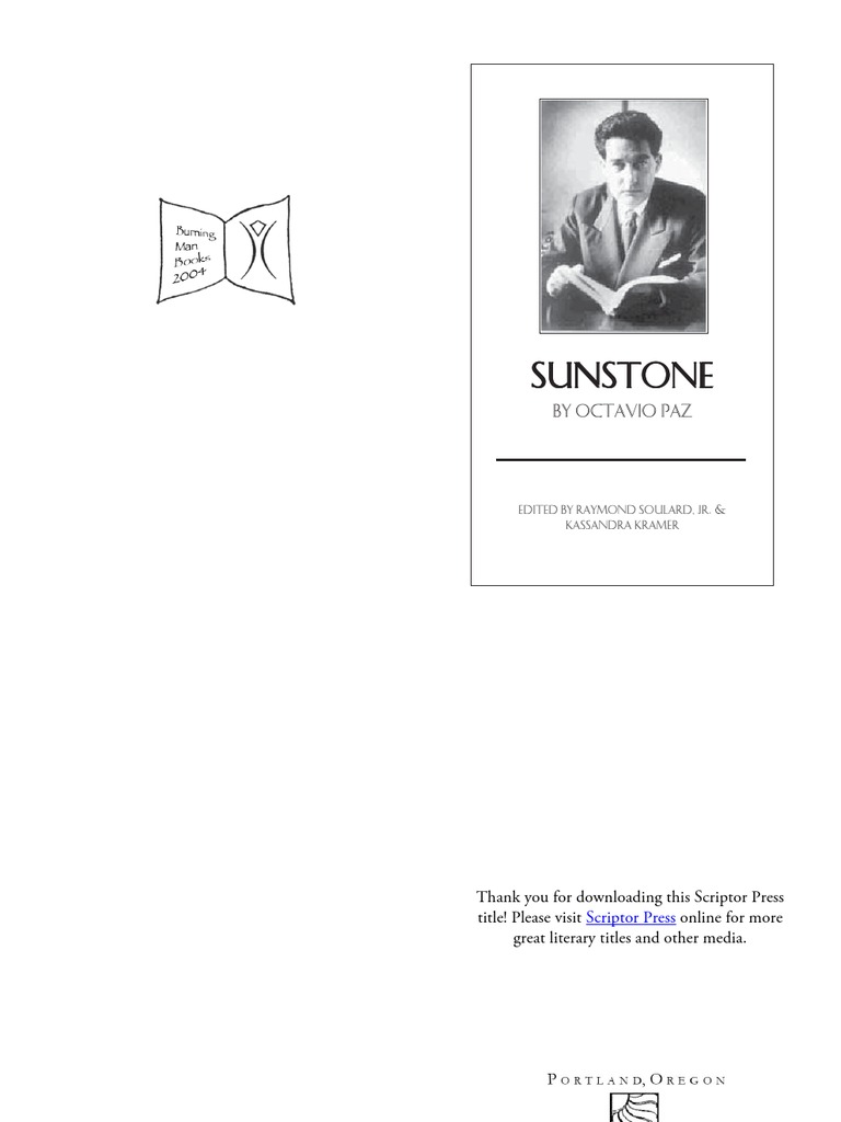 Sunstone Sun Stone (Octavio Paz) | PDF