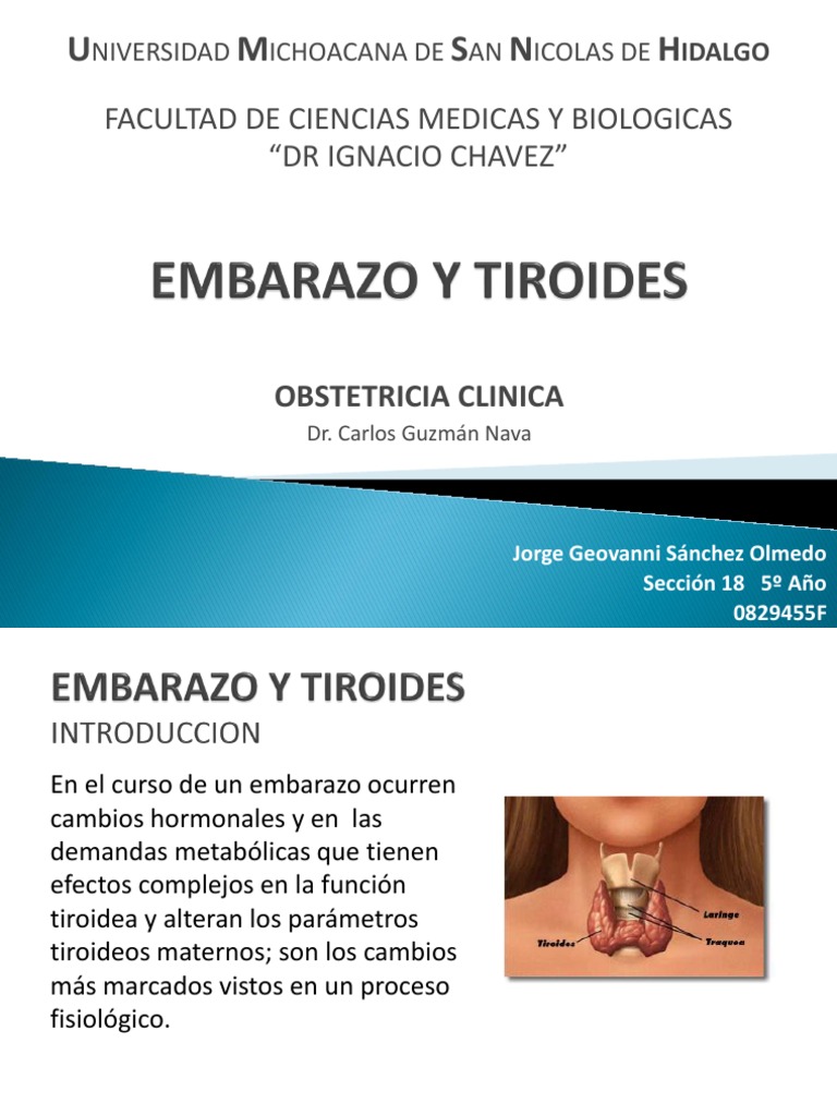 Embarazo y Tiroides | PDF | Tiroides | Hormona estimulante de la tiroides