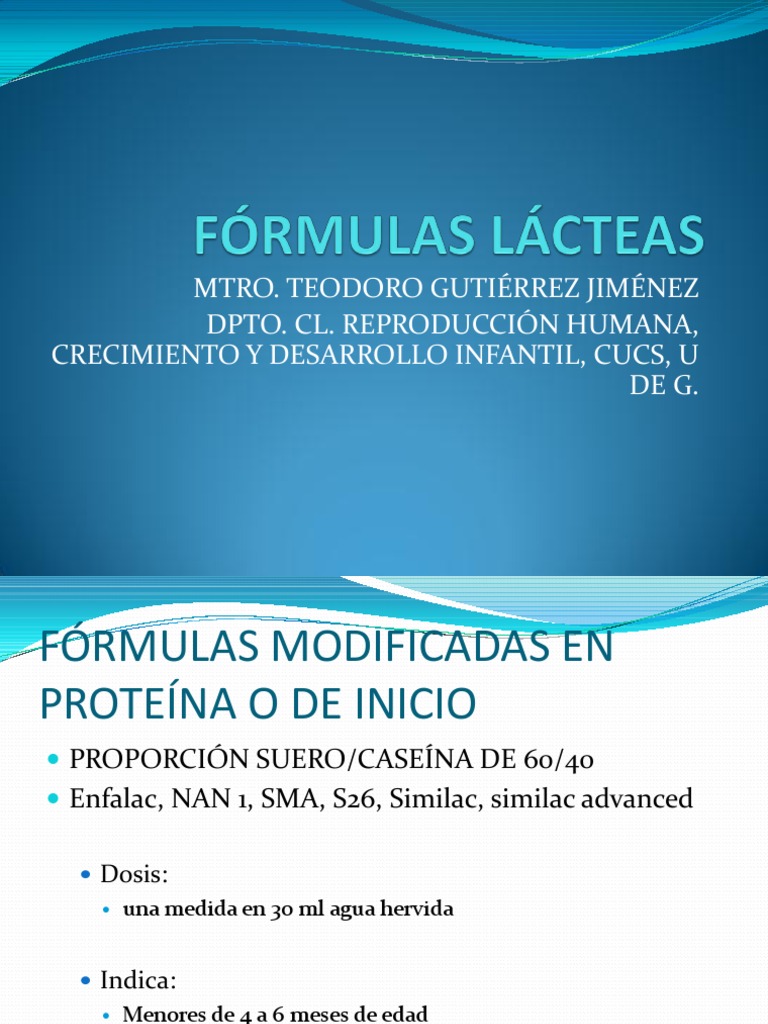 Fórmulas Lácteas | PDF