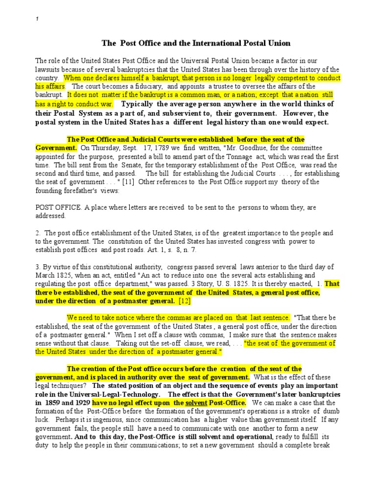 Universal Postal Union | PDF