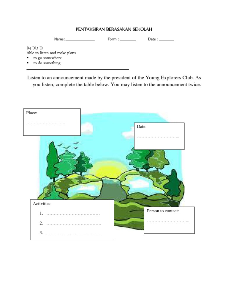 B4DL1E1 English Form1 | PDF | Career & Growth