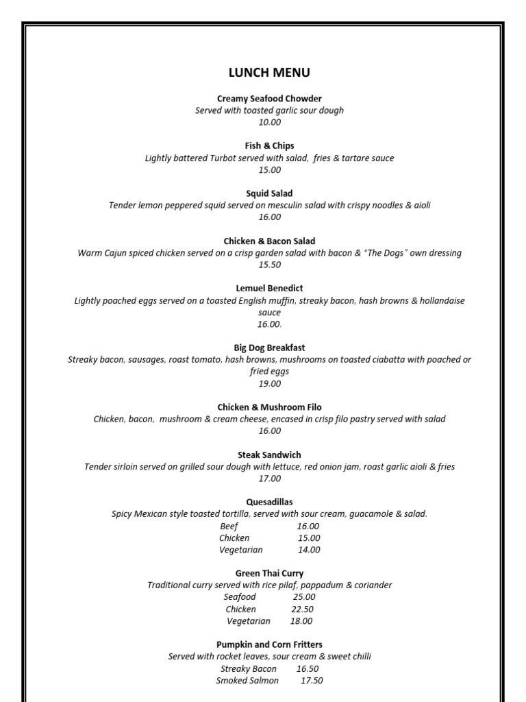 Menu 365 | PDF