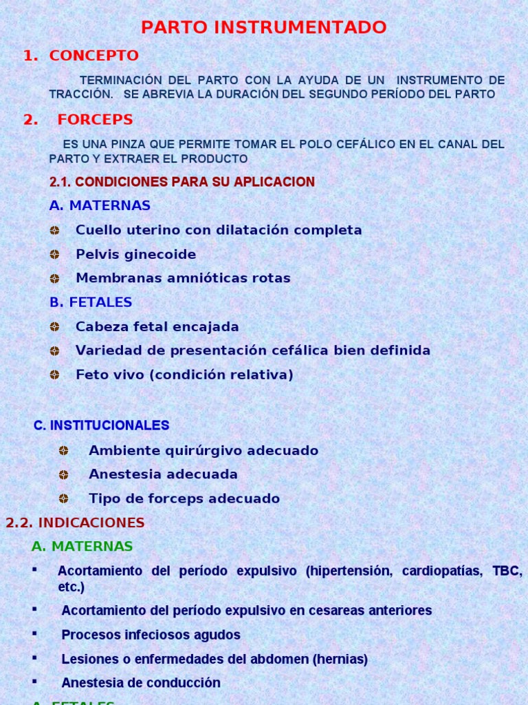 Parto Instrumentado, Cesarea. | PDF