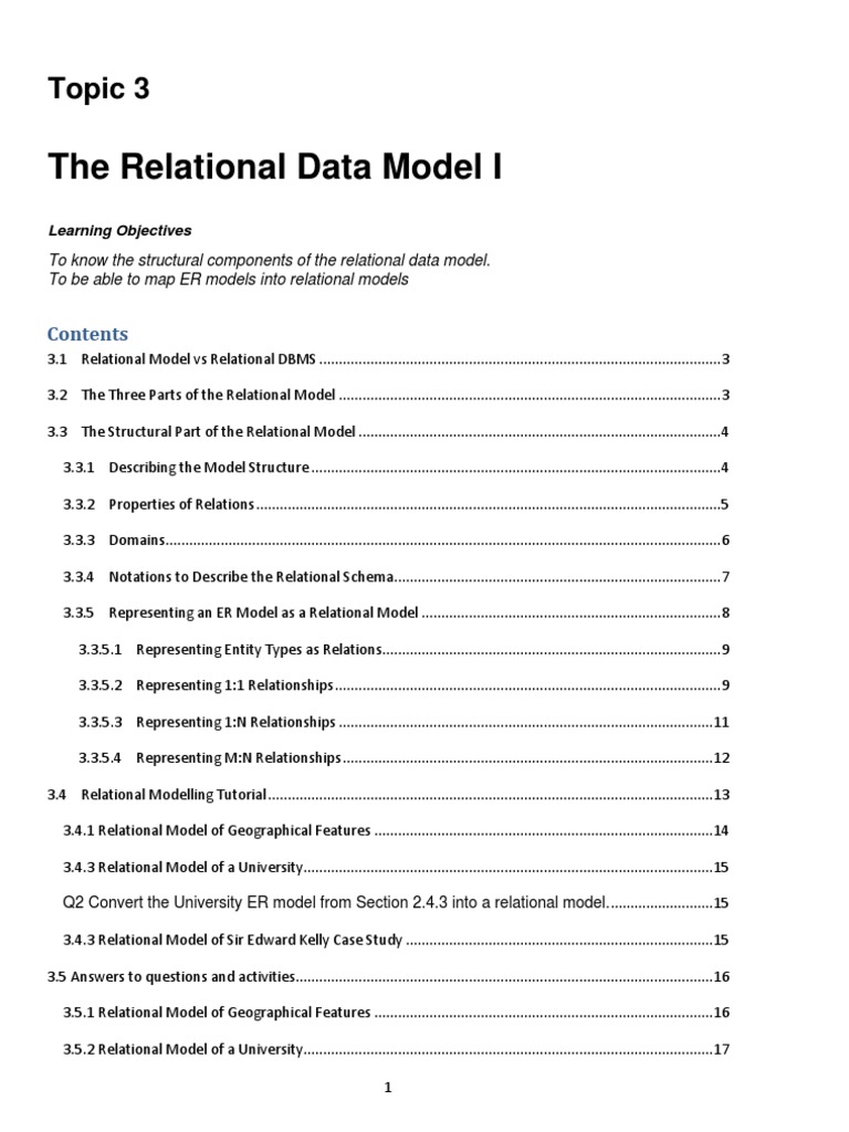 3 RelModel | PDF | Relational Database | Relational Model