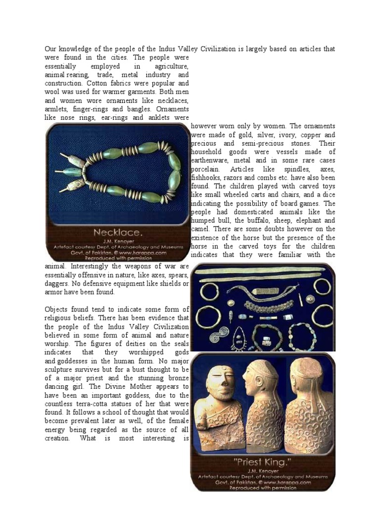 Indus Valley Civilization: Culture & Achievements | PDF | Mesopotamia ...