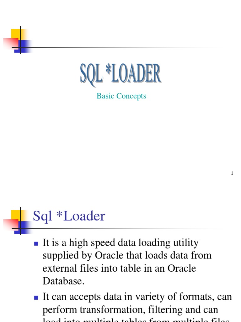 SQL Loader | PDF | Sql | Databases
