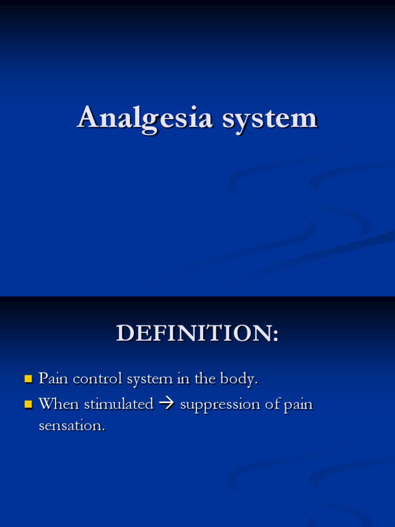 Analgesia System | Download Free PDF | Spinal Cord | Nervous System