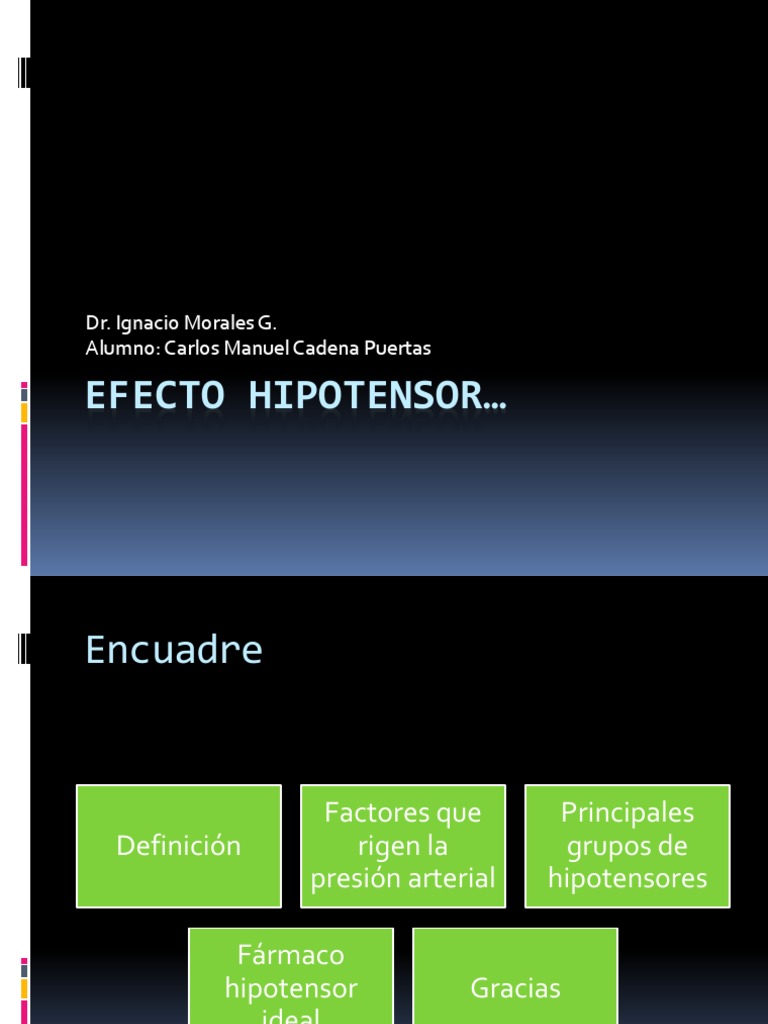 Efecto Hipotensor | PDF | Hipertensión | Norepinefrina