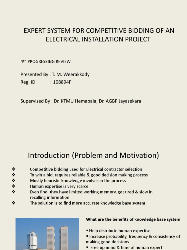 An Expert System For Electrical Bid Estimation | PDF | Construction ...
