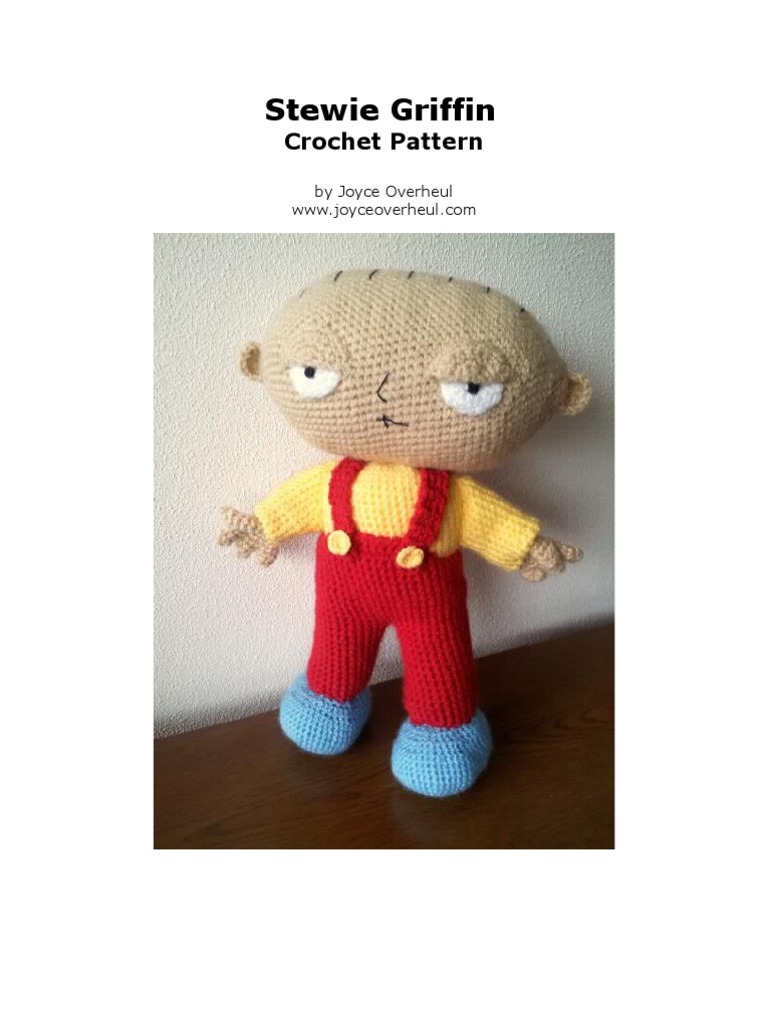 012 Stewie Griffin Family Guy Crochet Pattern | PDF | Crochet | Embroidery