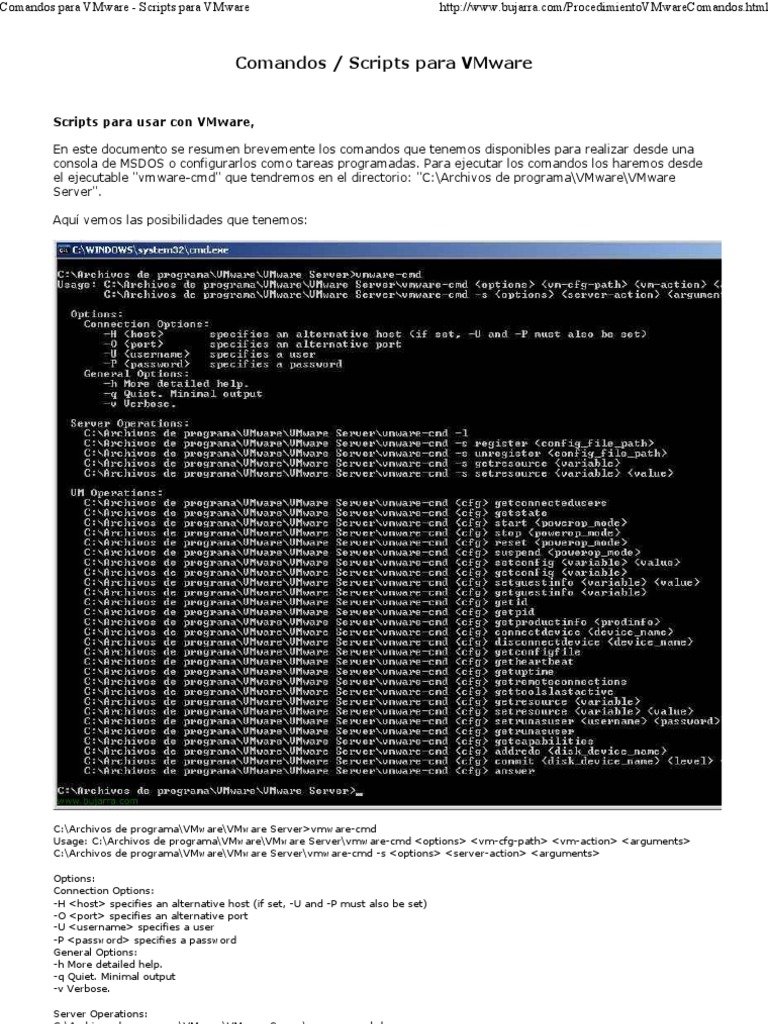 Scripts y Comandos para VMware | PDF | V Mware | Arquitectura ...