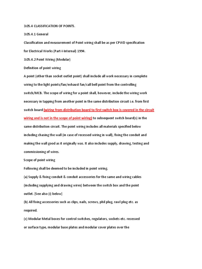 Point Wiring | PDF | Electrical Wiring | Electrical Connector