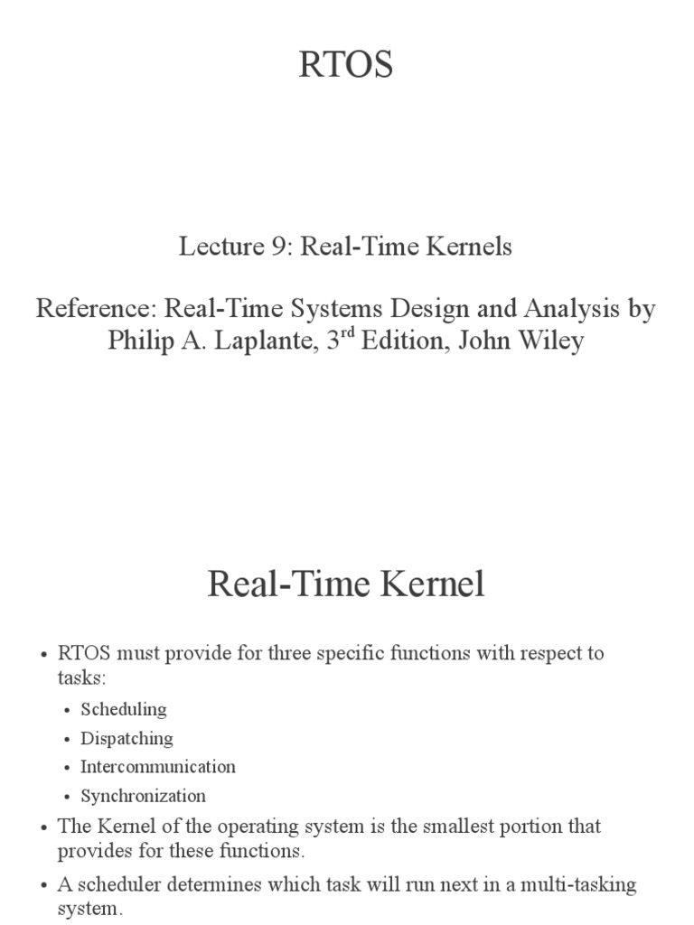 Real Time Kernels | PDF | Scheduling (Computing) | Operating System