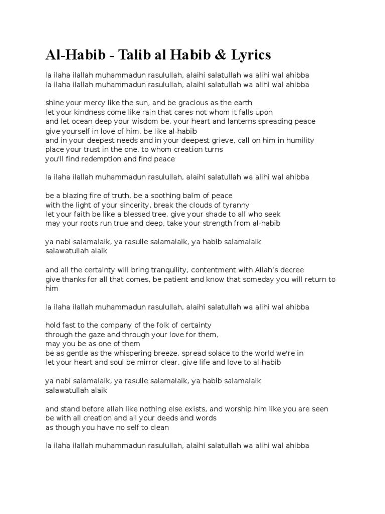 Al Habib | PDF | Religious Behaviour And Experience | Theology