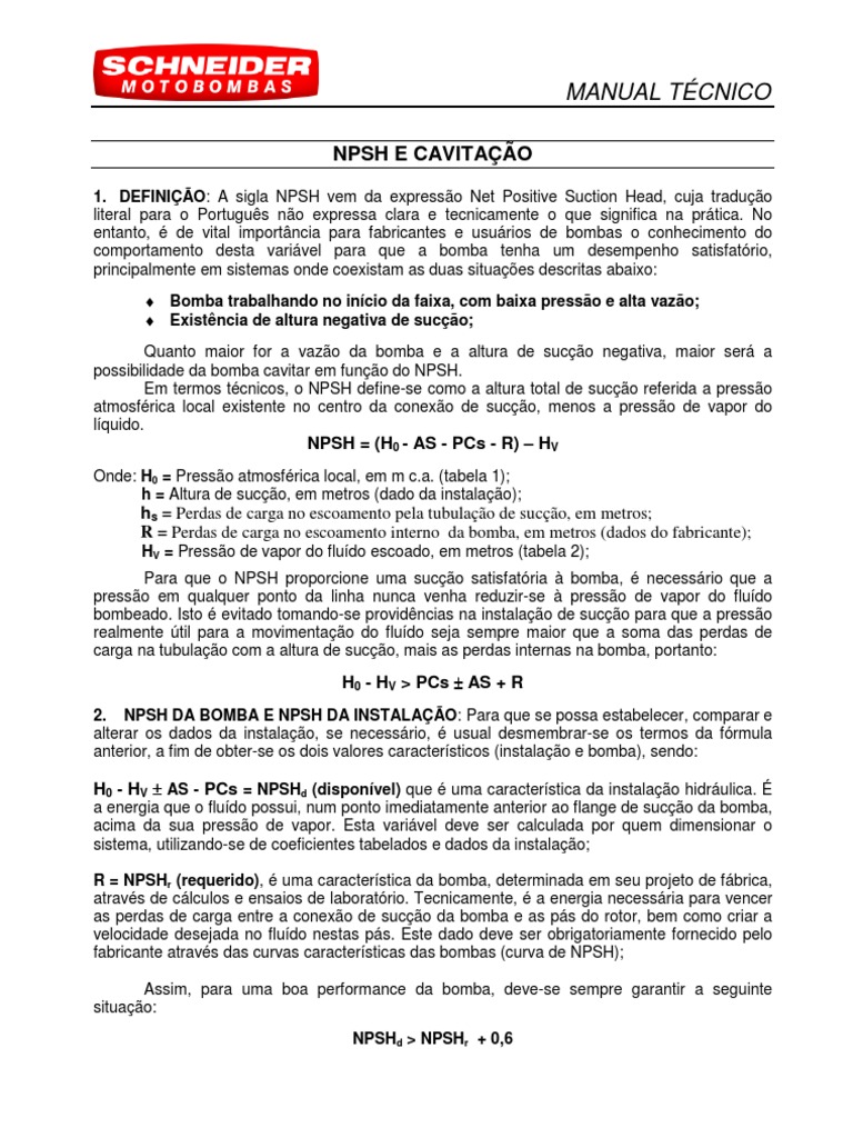 NPSH | PDF