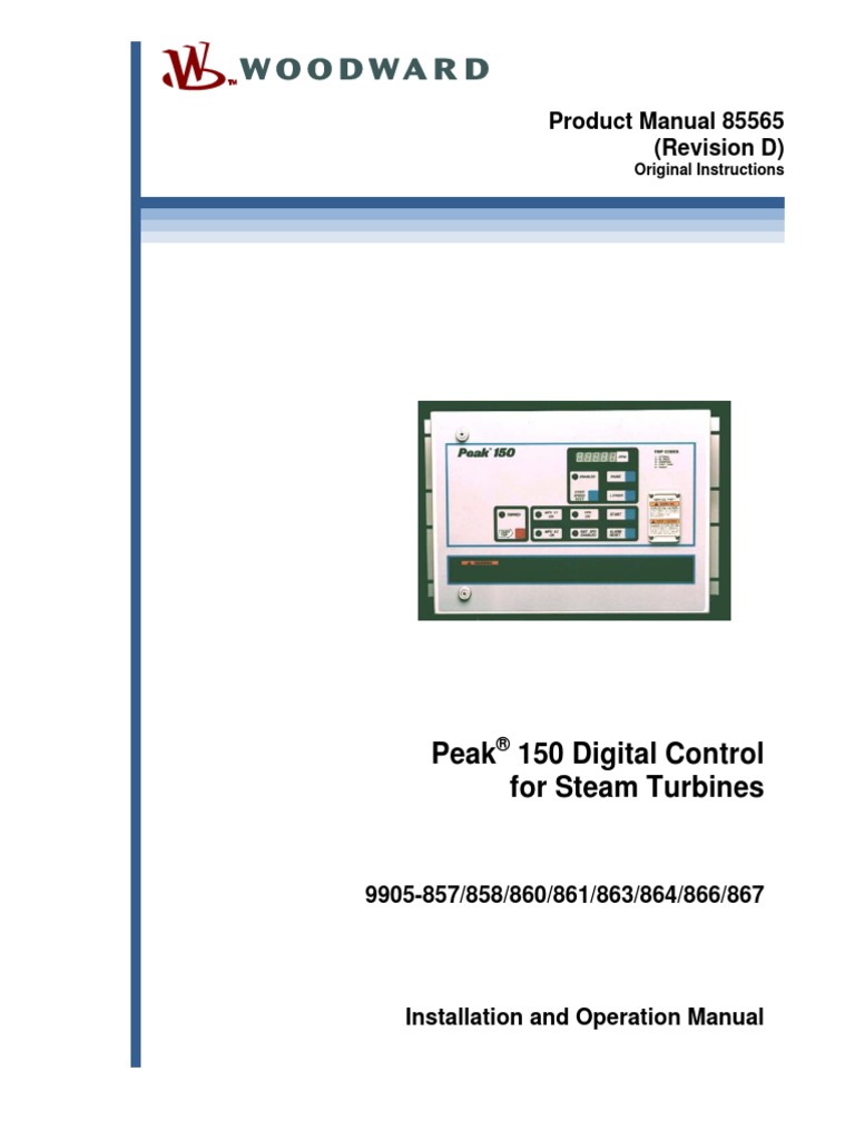 Product Manual 85565 (Revision D) : Peak 150 Digital Control For Steam ...