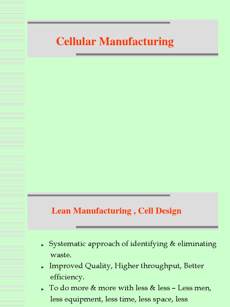 Cellular Manufacturing | PDF | Lean Manufacturing | Production And ...