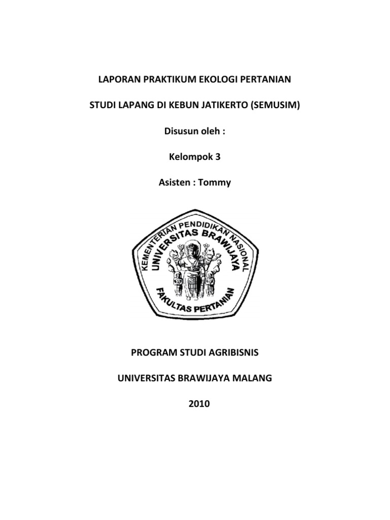 Laporan Praktikum Ekologi Pertanian | PDF