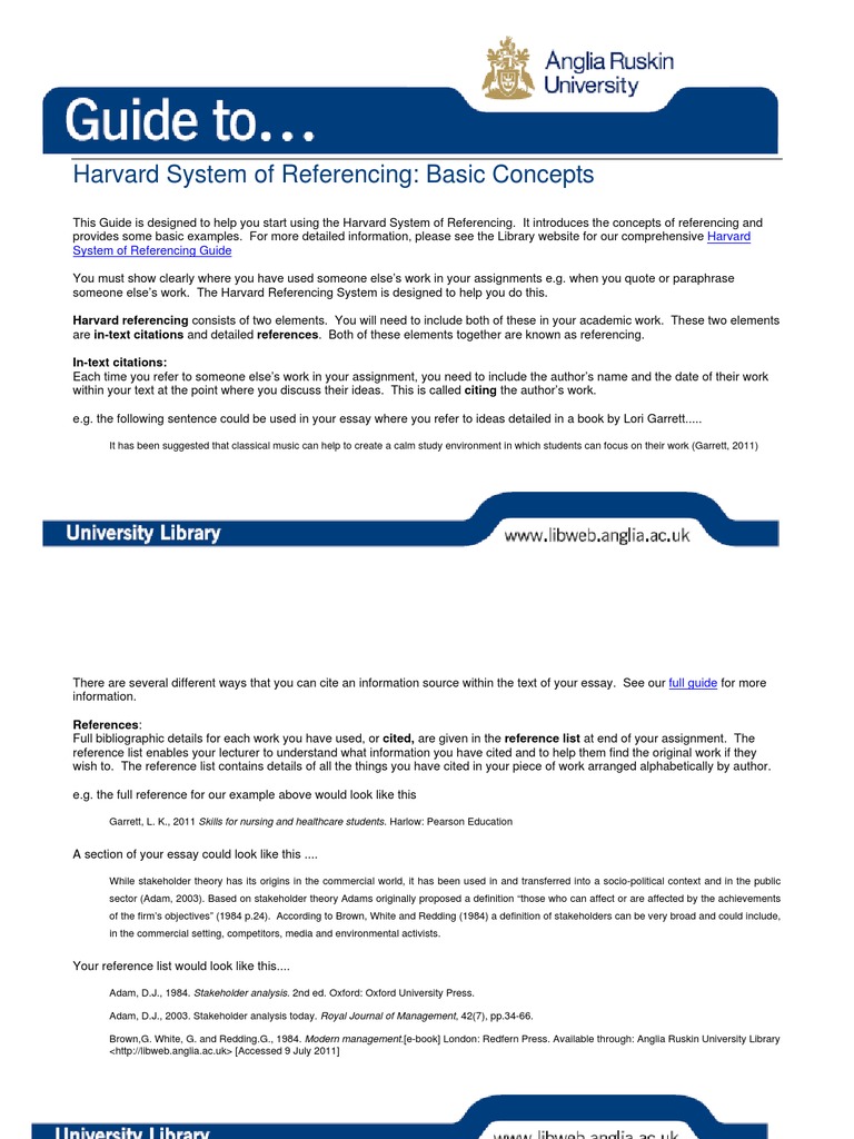 Harvard Referencing Basics Guide | PDF | Citation | Communication