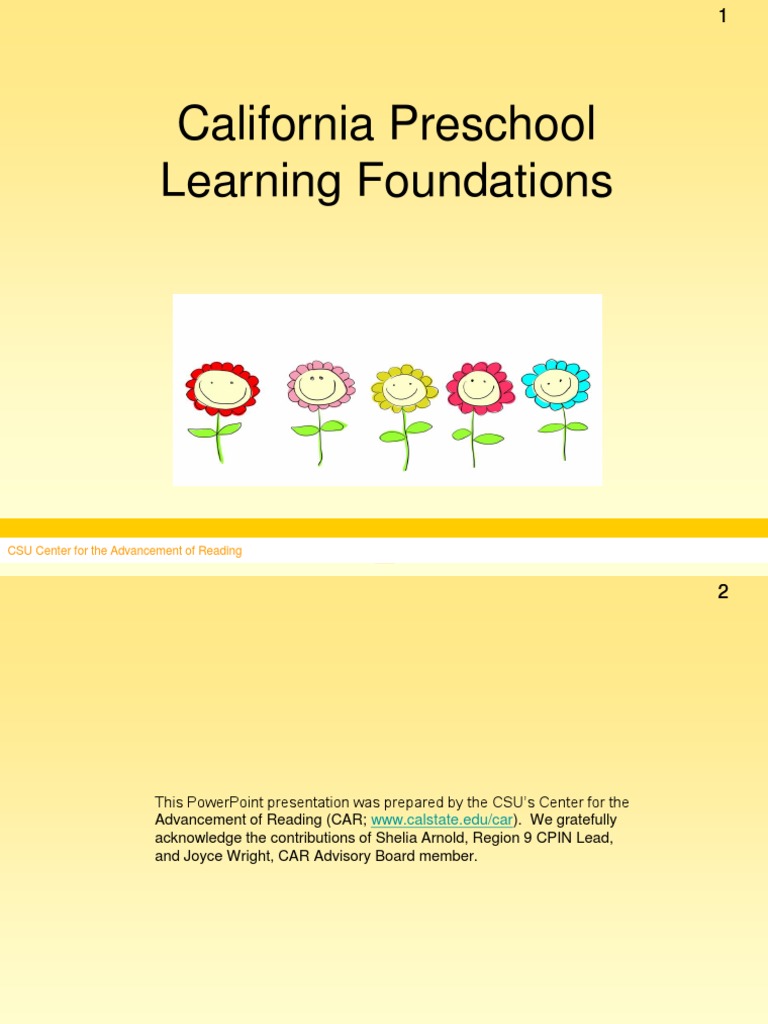 Preschool Foundations LangLiteracy | PDF | Preschool | Reading (Process)