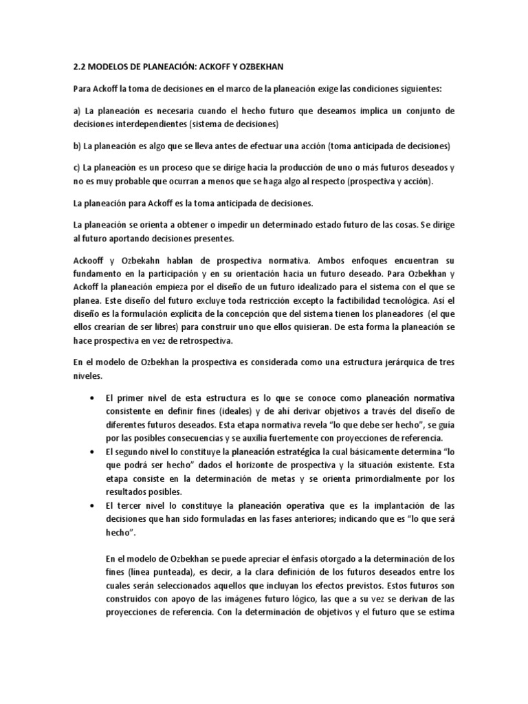 ACKOFF | PDF | Planificación | Toma de decisiones