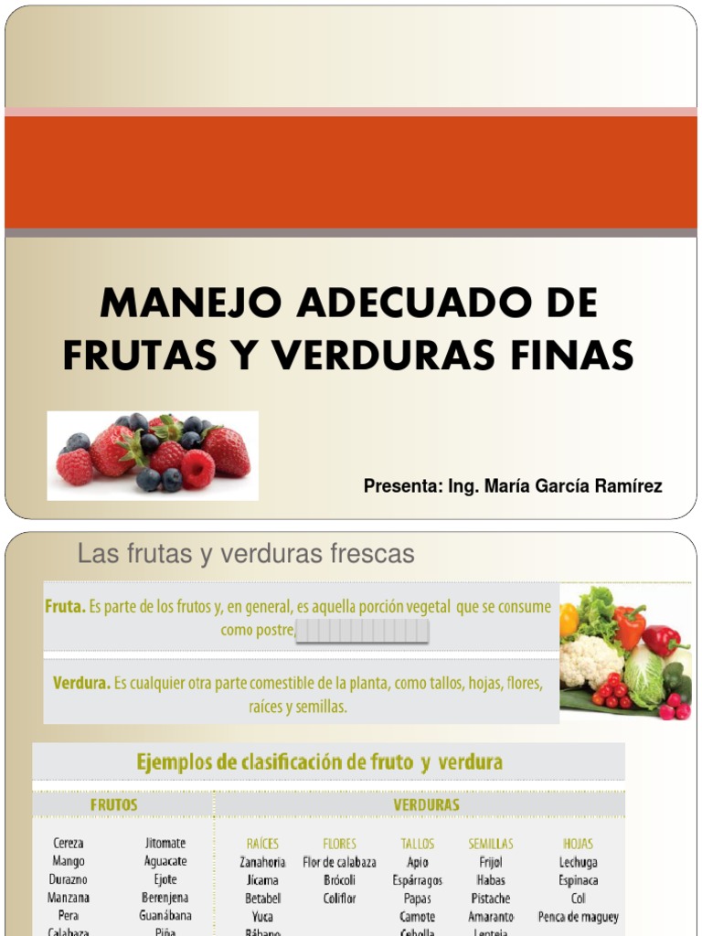Manejo Adecuado de Fyv | PDF | Alimentos | Vegetales