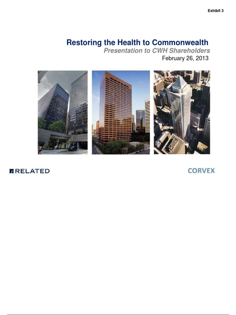 Corvex Management's CWH Strategy | PDF | Share Repurchase | Stocks