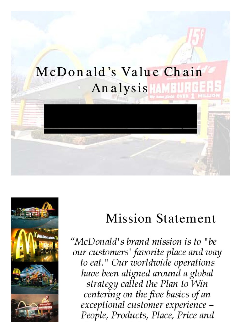 McDonald's Value Chain Analysis | PDF | Fast Food Restaurants | Mc Donald's