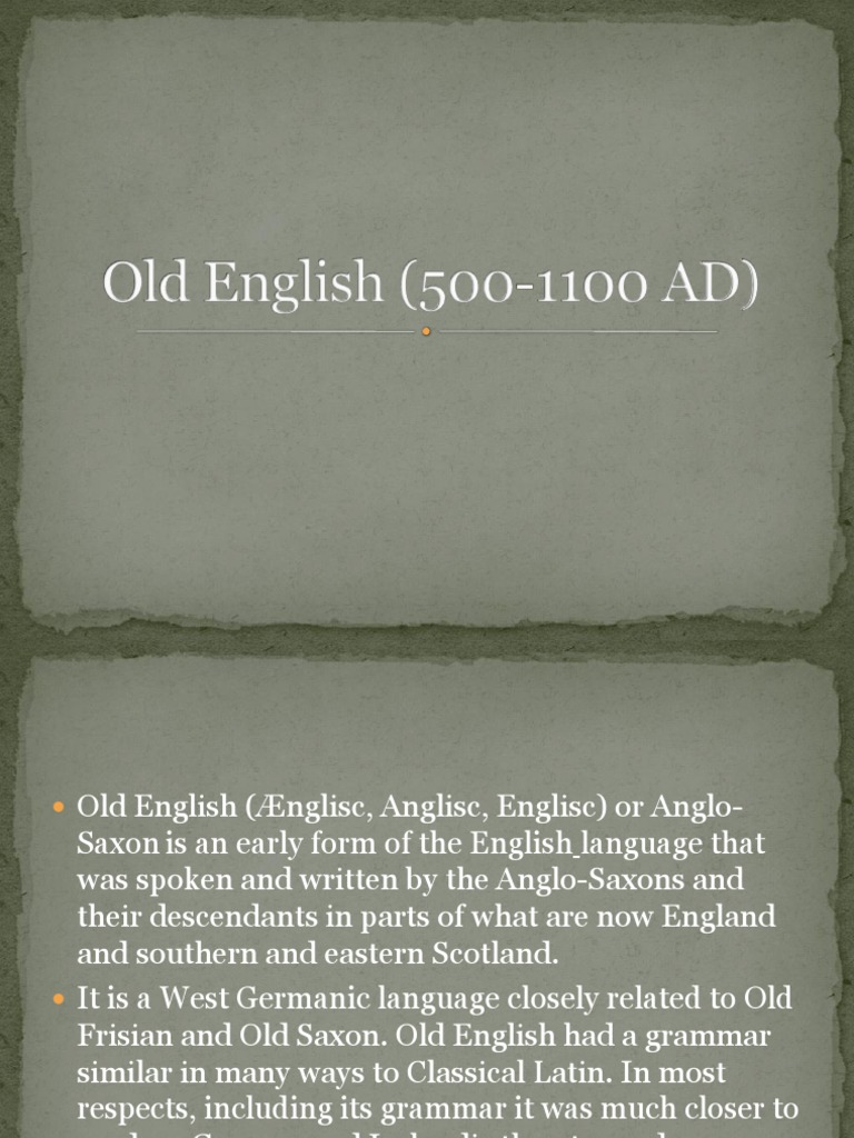 Old English (500-1100 AD) | Download Free PDF | Anglo Saxons | English ...