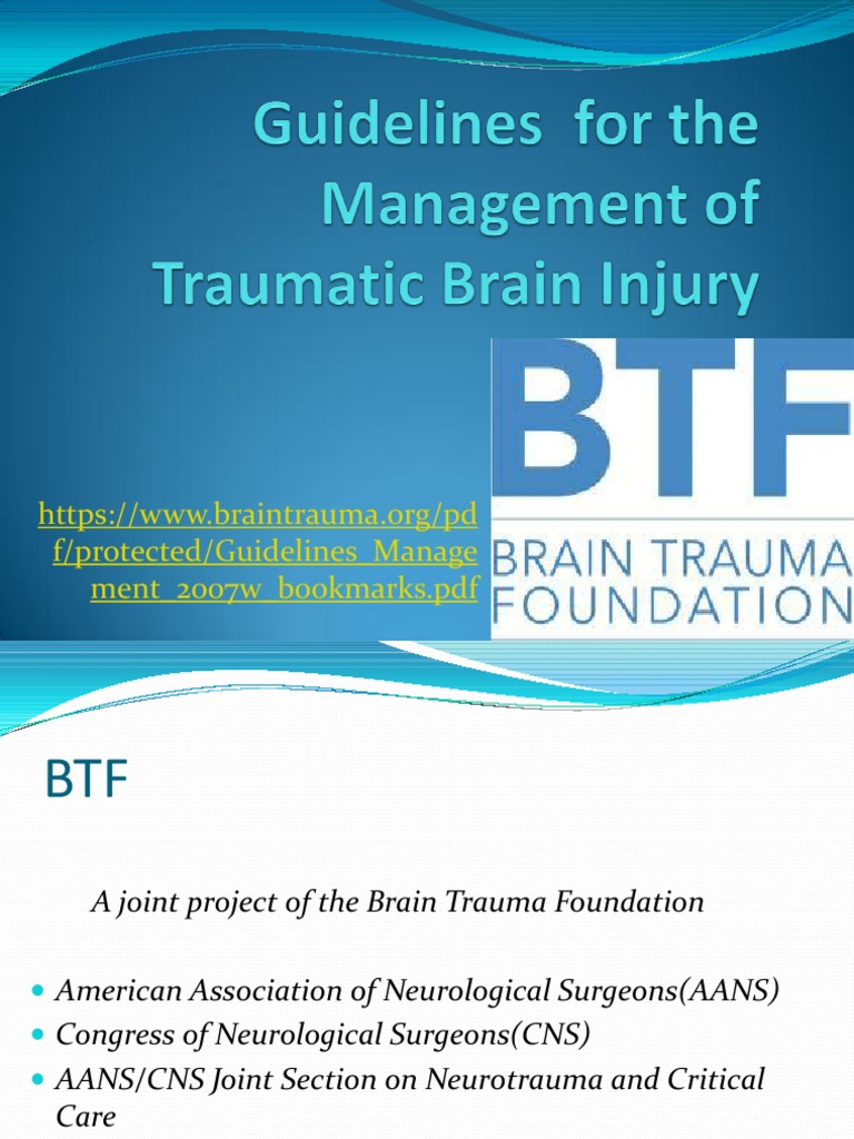 BTF Guidelines For TBI Maj Ajay | PDF | Traumatic Brain Injury ...