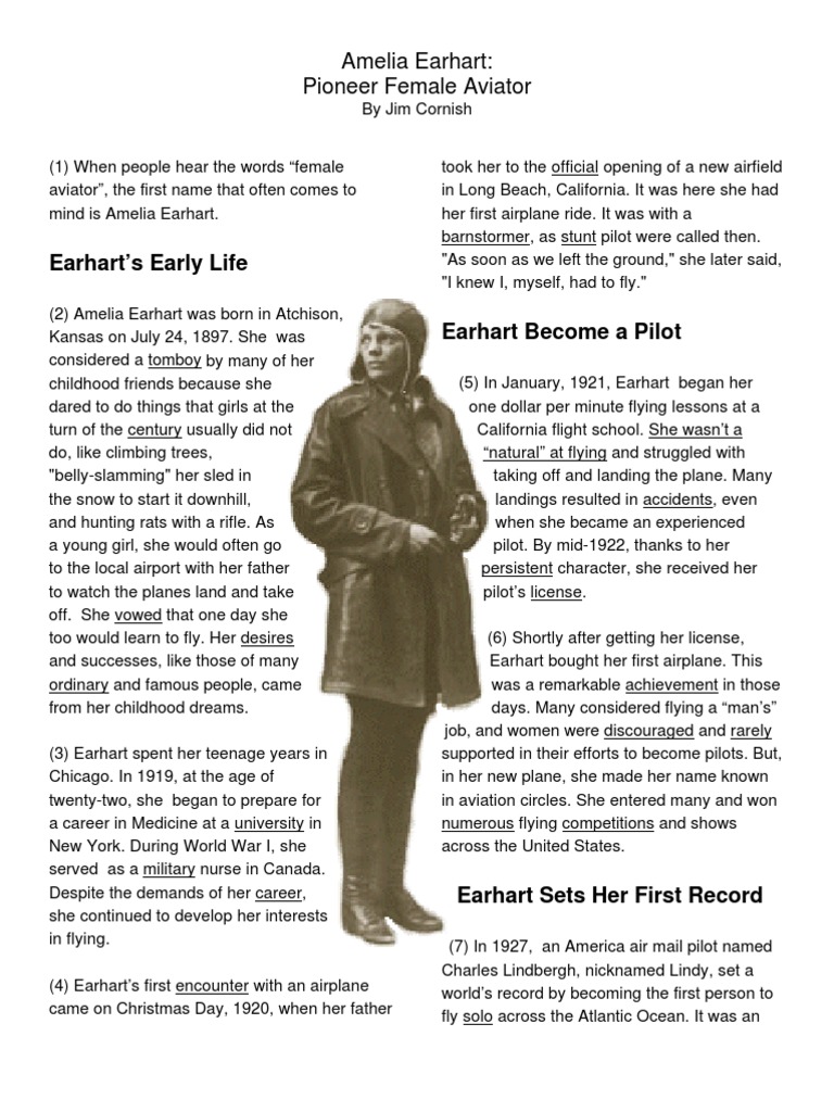 Amelia Earhart: Aviation Pioneer | PDF