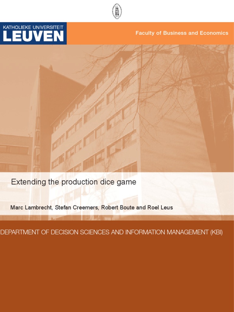 Enhancing the Production Dice Game | PDF | Simulation | Inventory