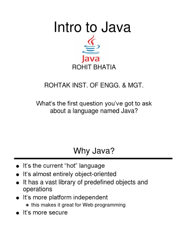An Introduction To Java Programming Key Concepts Discussed Pdf Java Programming Language