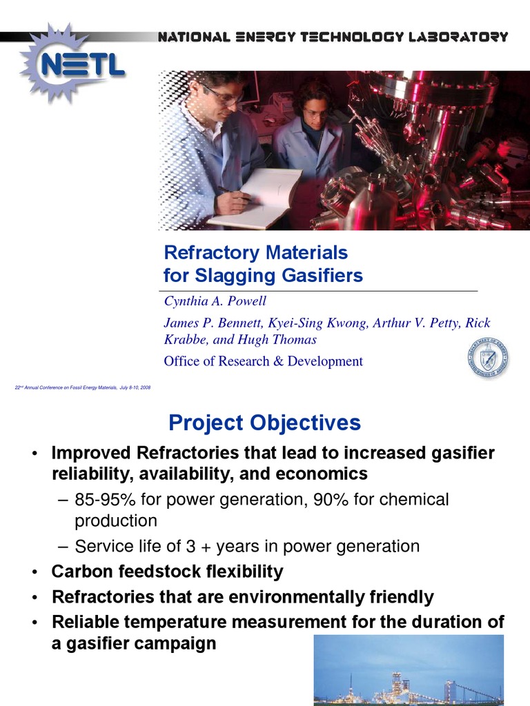Refractory Materials For Slagging Gasifiers | PDF | Gasification ...