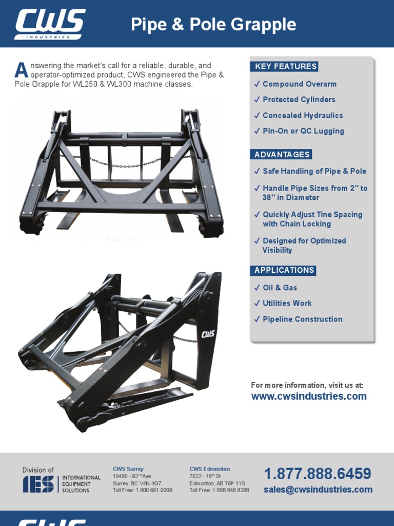 CWS Pipe & Pole Grapple | PDF