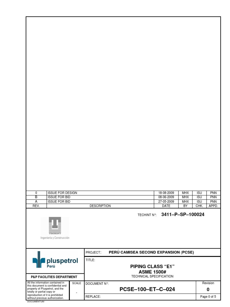 PCSE-100-ET-C-024:: Perú Camisea Second Expansion (Pcse) | PDF | Pipe ...