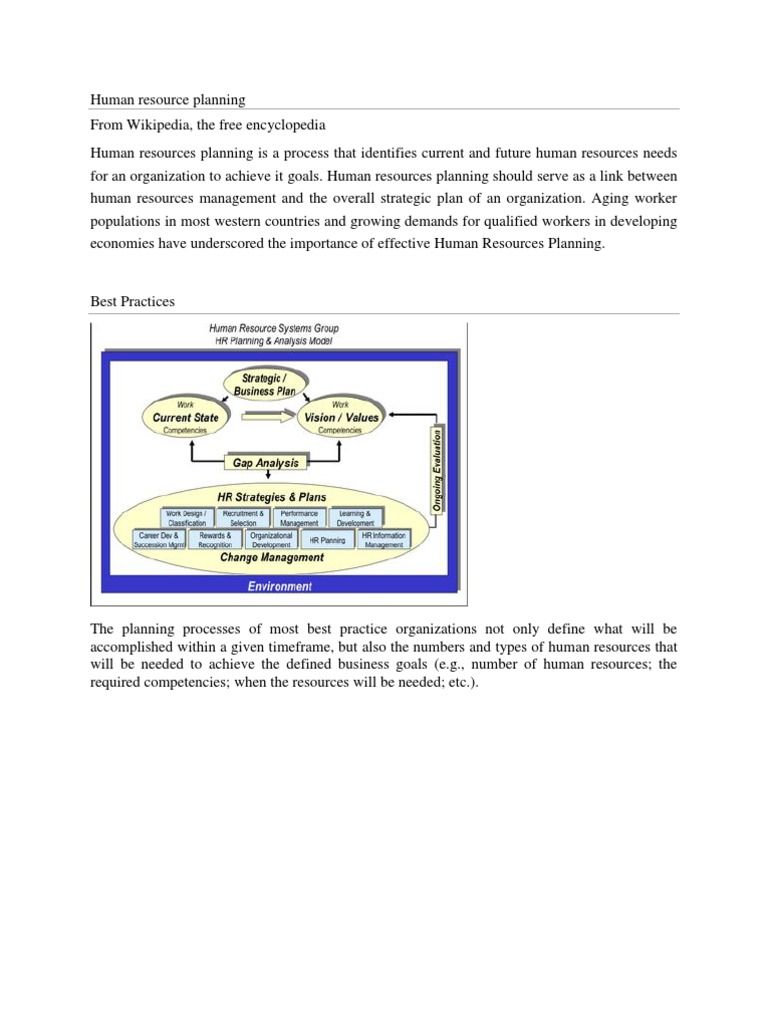 Human resource planning processes and best practices | PDF | Competence ...
