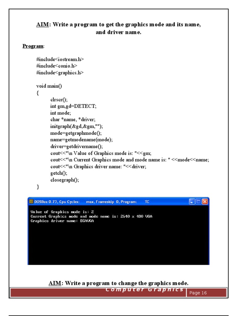 CG Lab File | Download Free PDF | 2 D Computer Graphics | Computer Graphics
