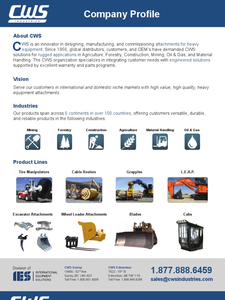 CWS Company Profile | Factory | Heavy Equipment