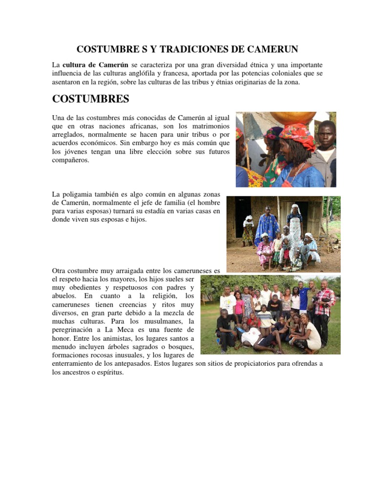 Cultura Y Tradiciones De Camerún Recuerdos De Una De Las Expediciones