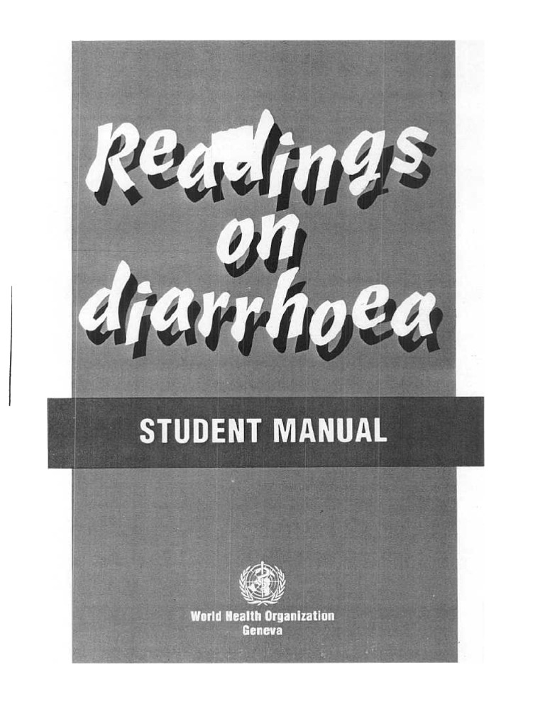 WHO Readings On Diarrhoea Student Manual 1992 | PDF | Diarrhea | Cholera