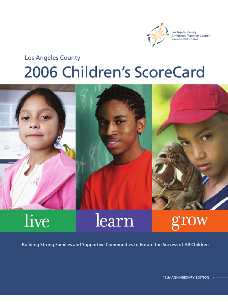 Los Angeles County Children's Scorecard | PDF | Poverty In The United ...