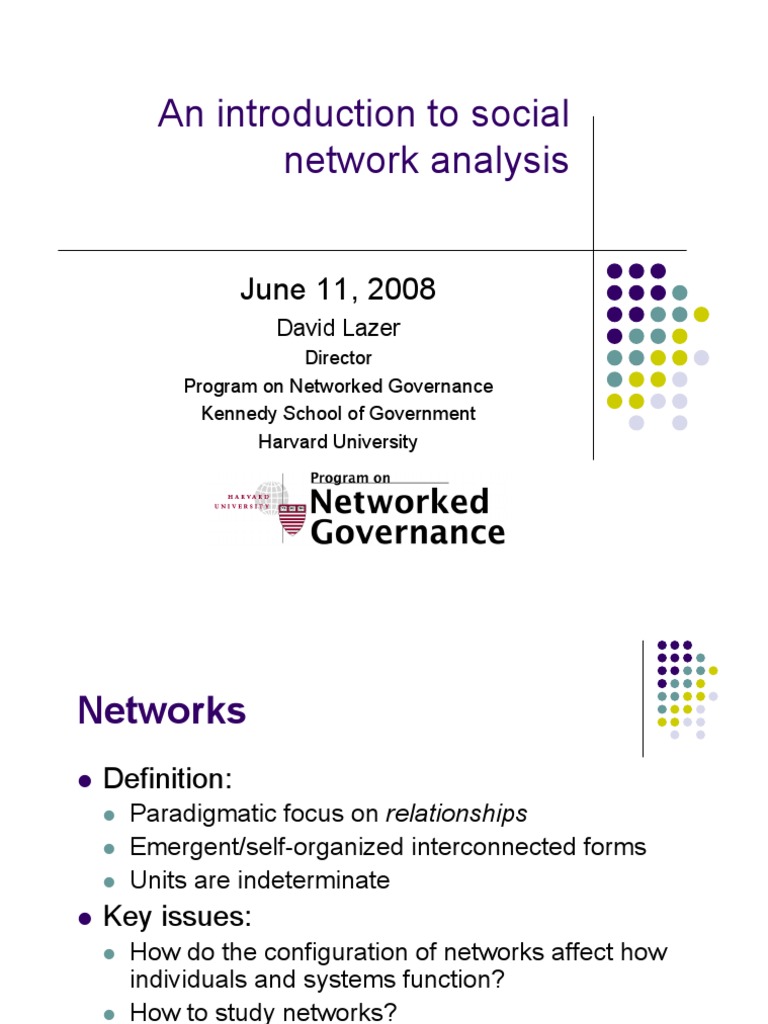 An Introduction To Social Network Analysis | PDF | Social Network | Science