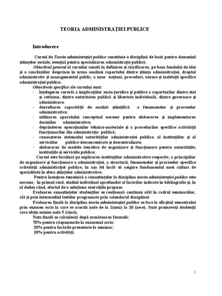 Curs de Administratie Publica | PDF